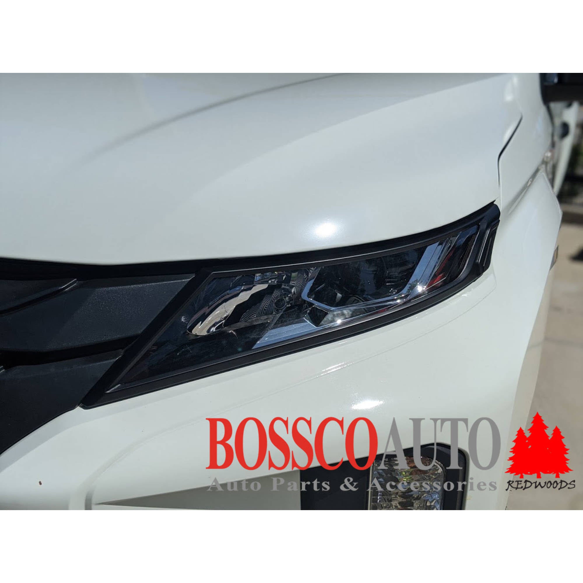 Front Black Headlight Head Light Trim Covers Suitable For Mitsubishi ...